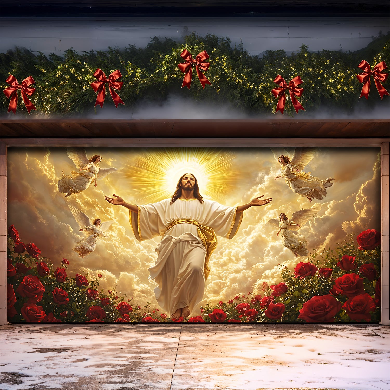 God Garage Door Banner Decoration - The Ascension of Jesus Christ ...
